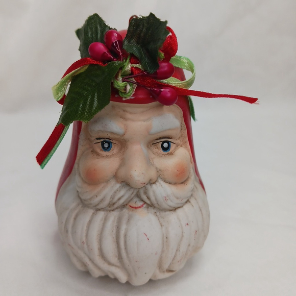 Unbranded | Holiday | Vintage Ceramic Santa Head Christmas Ornament ...